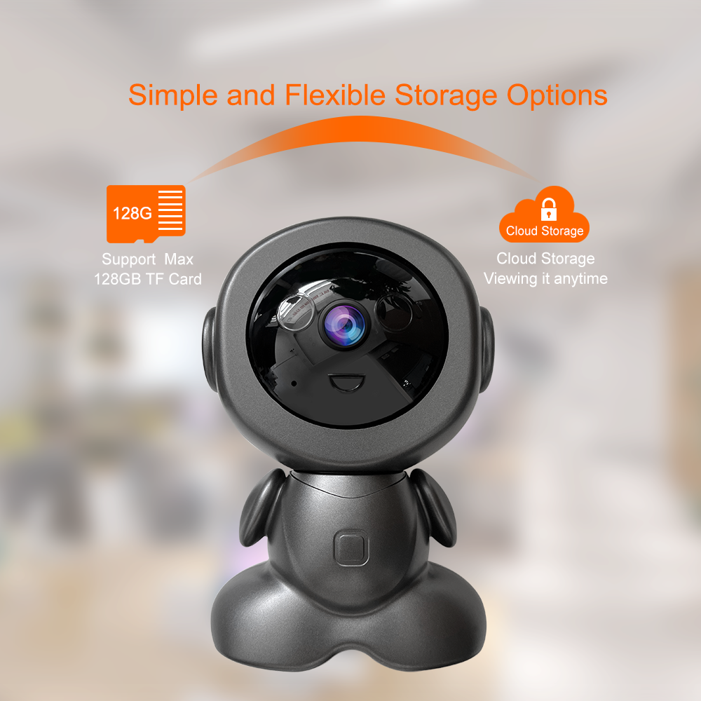 1080P Smart Robot WiFi CCTV Security Camera Rotate PTZ Monitoring Auto ...