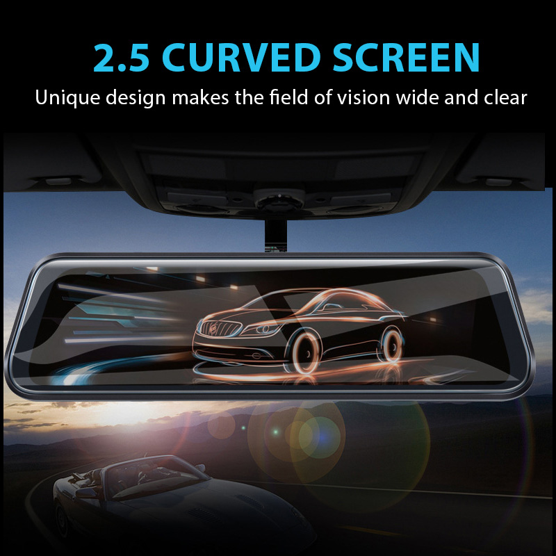 Car Dash Cam For Car 10 Inch Touch Screen Full HD Stream Media Car DVR ...