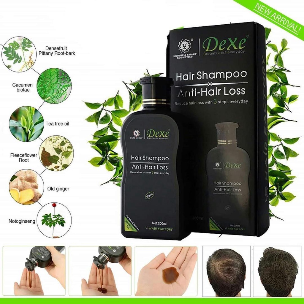 DEXE Organic Anti-Hair Loss Shampoo Hair Scalp Dandruff Treatment Oil ...