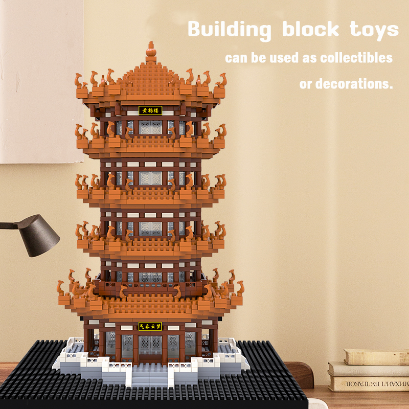 Chinese Building Blocks Suzhou Garden Great Wall Tower Series Nano ...