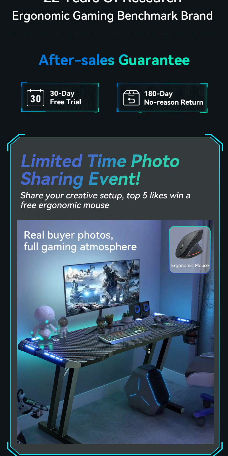 【Discounts Up To 70% Off】Xpanse RBG Light Gaming Desk Computer Table ...