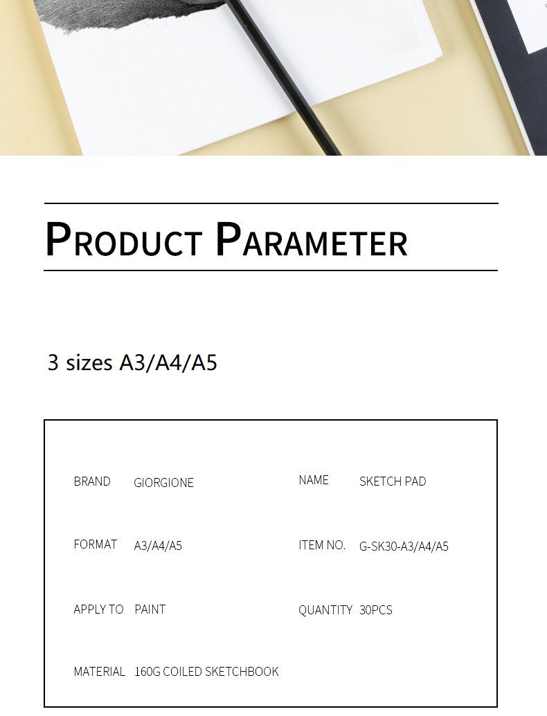 SNAP BUY08 A3/A4/A5 paper coil painting sketchbook drawing notepad ...