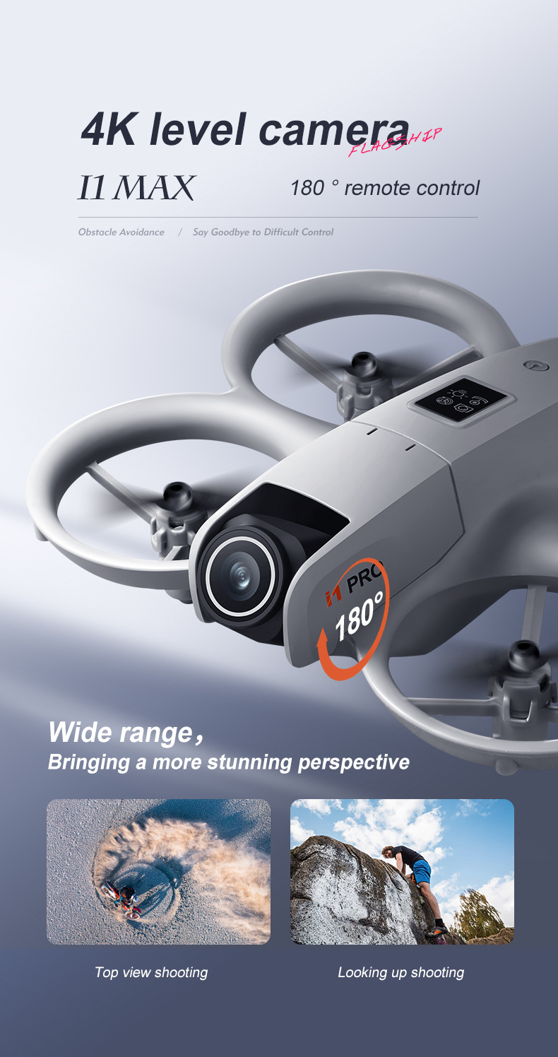 i1 PRO Drone Aerial Camera 4K RC Airplane Hovering Quadcopter Dual ...