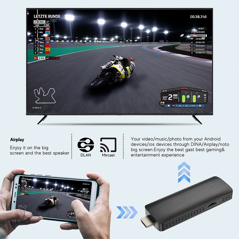 Android TV Box TV Stick 4K HD 16+256GB With Google/Netflix/Disney+ Wifi ...