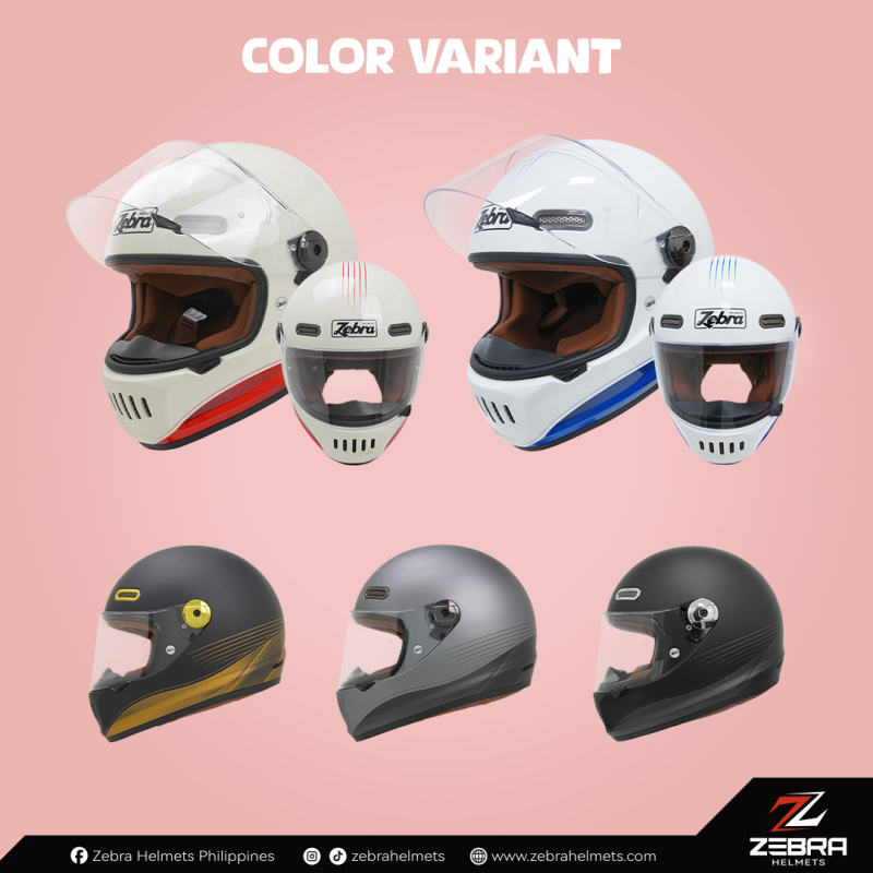 ZEBRA VERTUOSO Classic Helmet For Motorcycle Retro Helmet Full Face ...