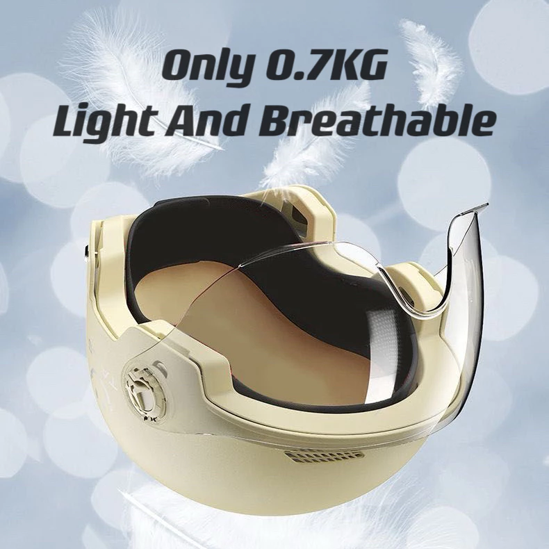 HNJ nutshell helmet motorcycle half face helmet nutshell with visor for ...