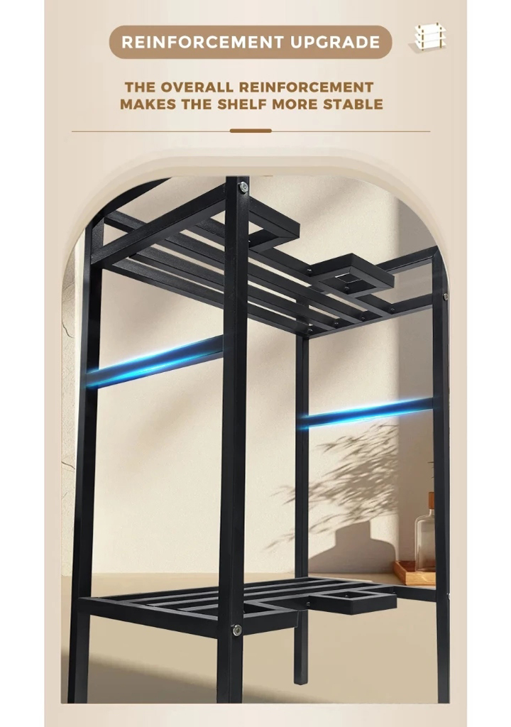 Water Container Rack 3 Layer Storage Rack Stainless Steel Water Bucket ...