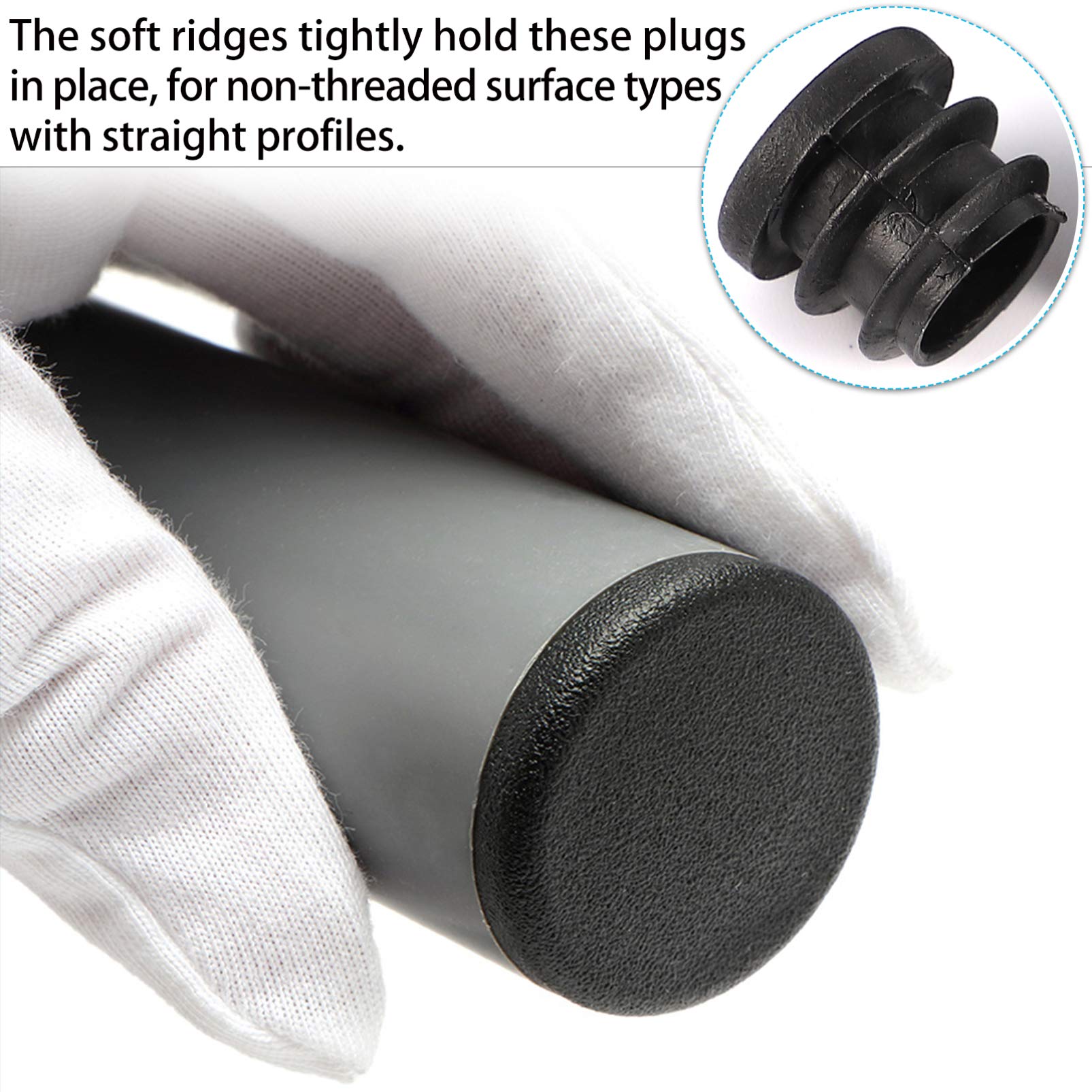 Tubular End Caps Round Tube Plastic Footings Chair Table Furnitures Steel Pipe Plastic Insert ...