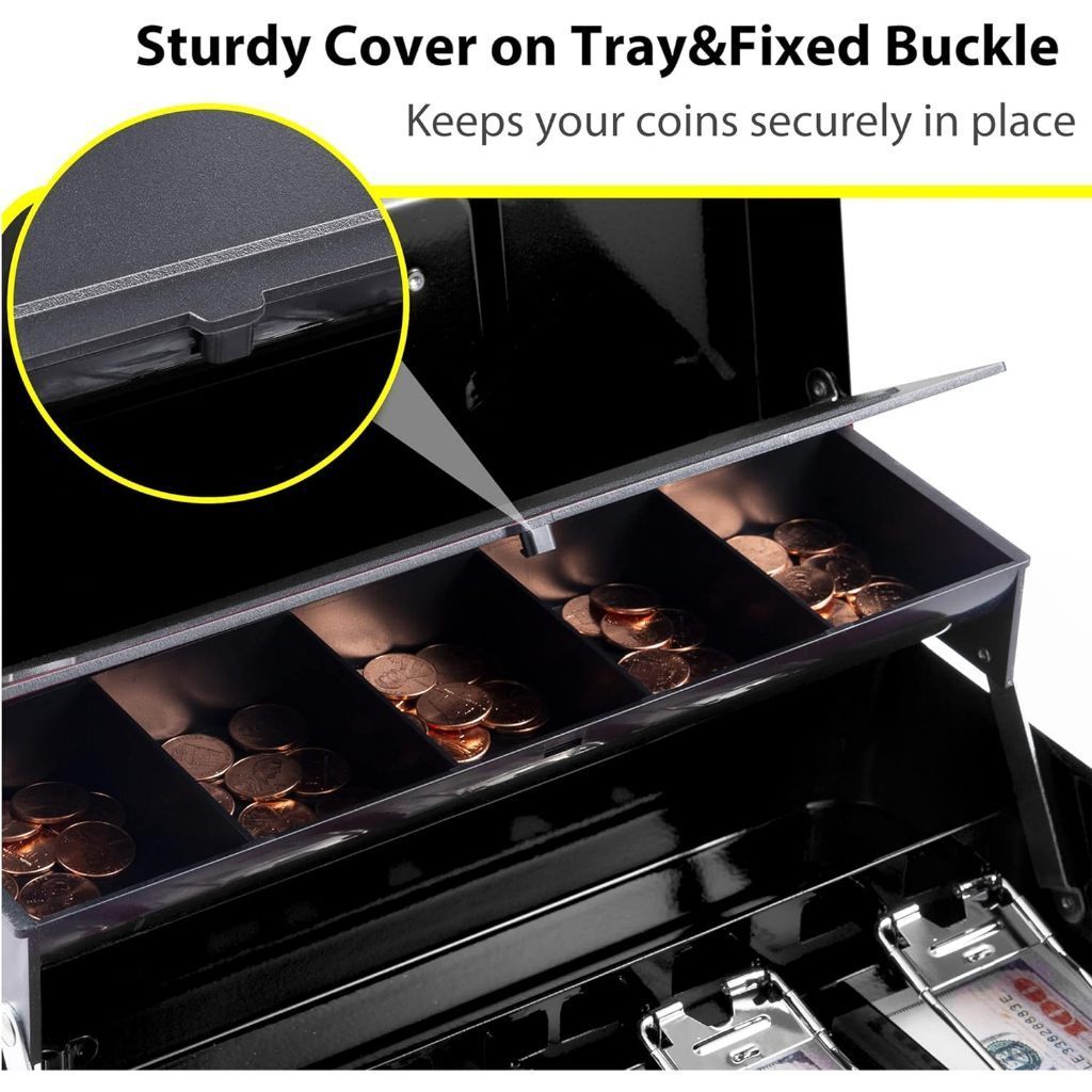 SAFE Cash Box With Lock Cash Box Money Organizer Cashier Cash Drawer ...