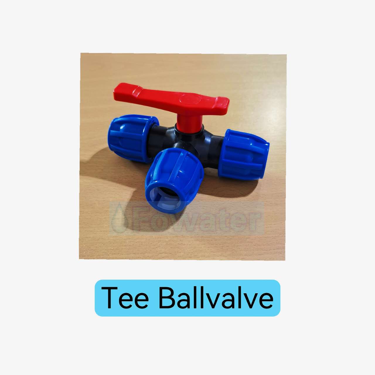 Blue/Black PE Compression Fittings Ballvalve/Tee Ballvalve for PE/PVC ...
