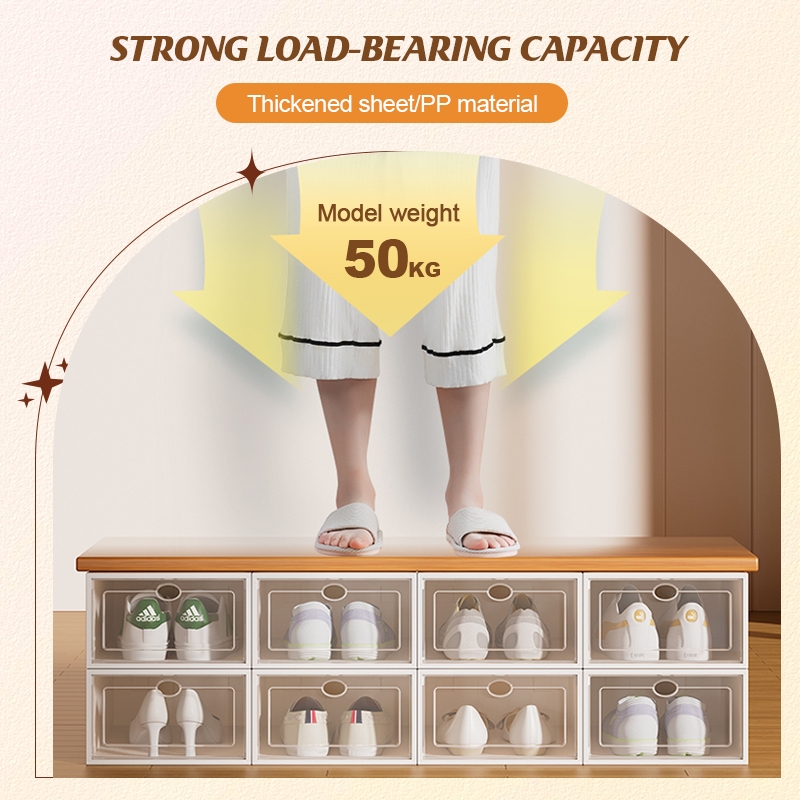 Shoe box Hard Plastic Big size candy color sneakers Organizer Drawer ...