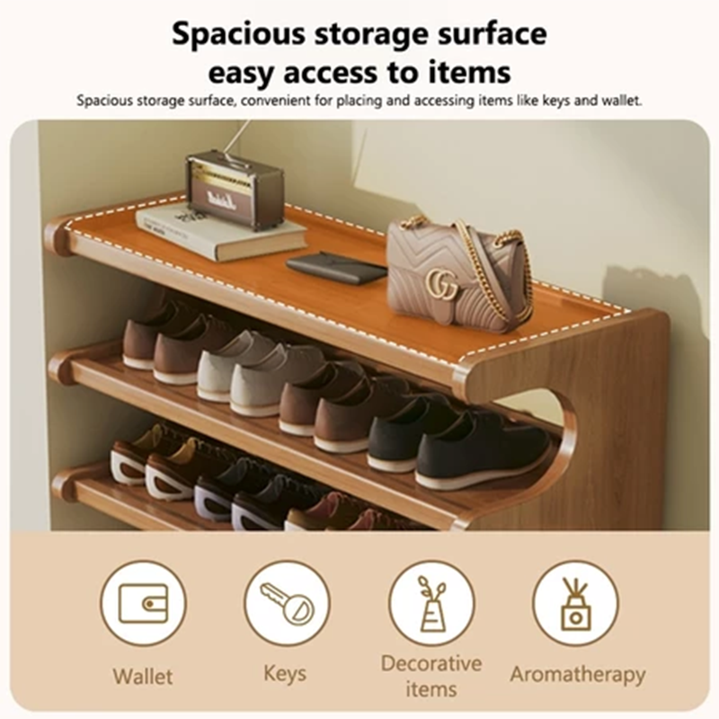 Shoe Rack Organizer Bamboo Wood Layers Over Shoes Bamboo Shoe Rack Wood ...