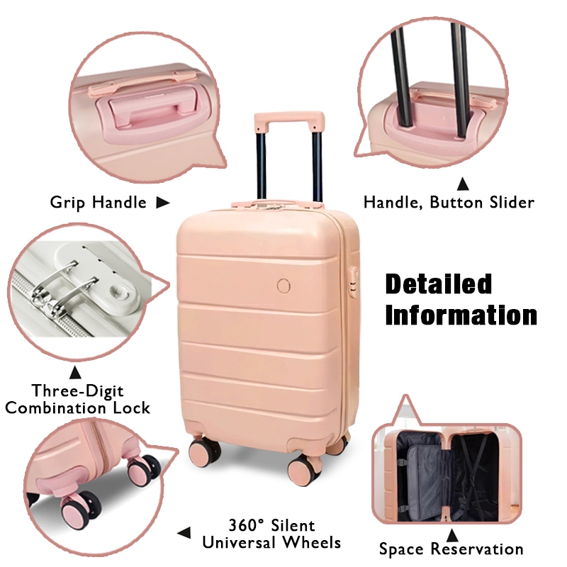 BoldEdge Maleta Travel Bag Luggage 7kg Suitcase 20inch Password Lock ...