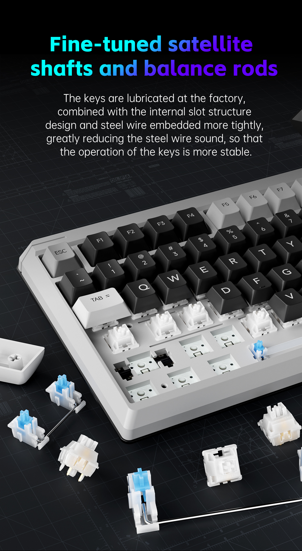 Langtu T98 Tri-Mode Wireless Mechanical Keyboard Gasket Hotswap Wired Mechanical Gaming Keyboard ...