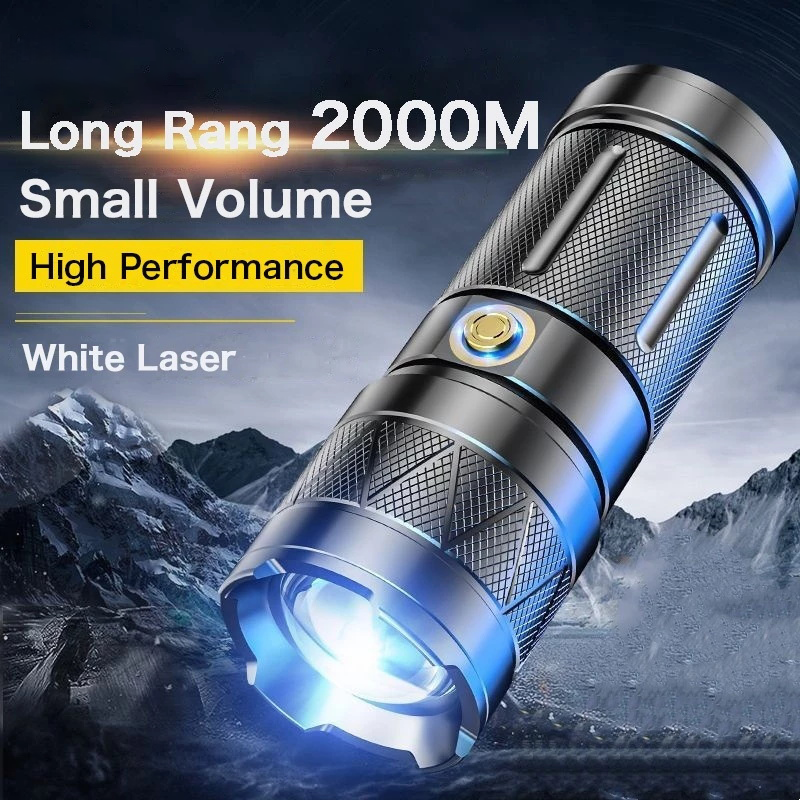 Gold Star Laser Zoom Tactical Flashlight Rechargeable Heavy Duty ...