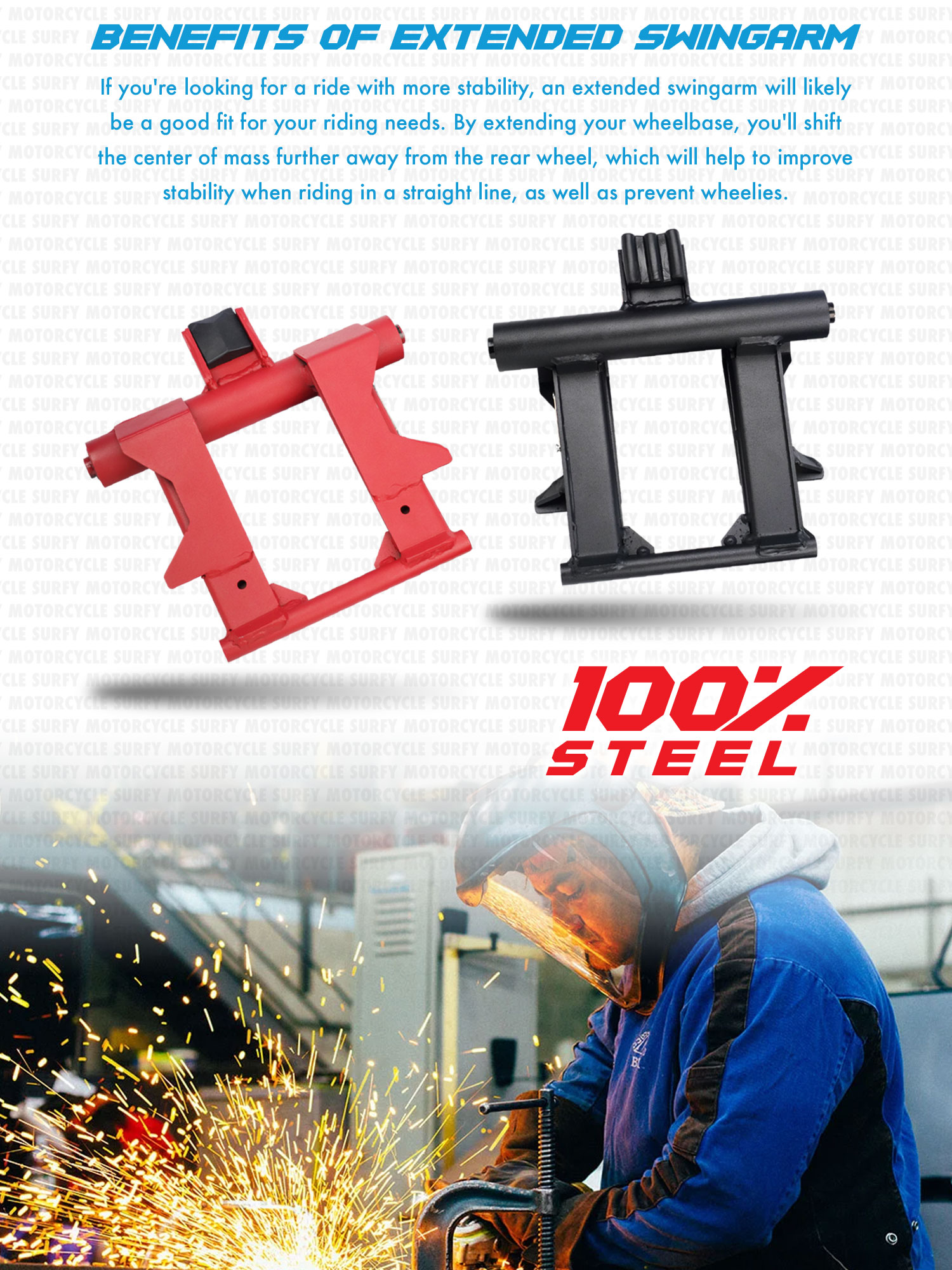 ARM Engine Support Extended 6cm For Honda Click 125i 150i Pure Steel ...