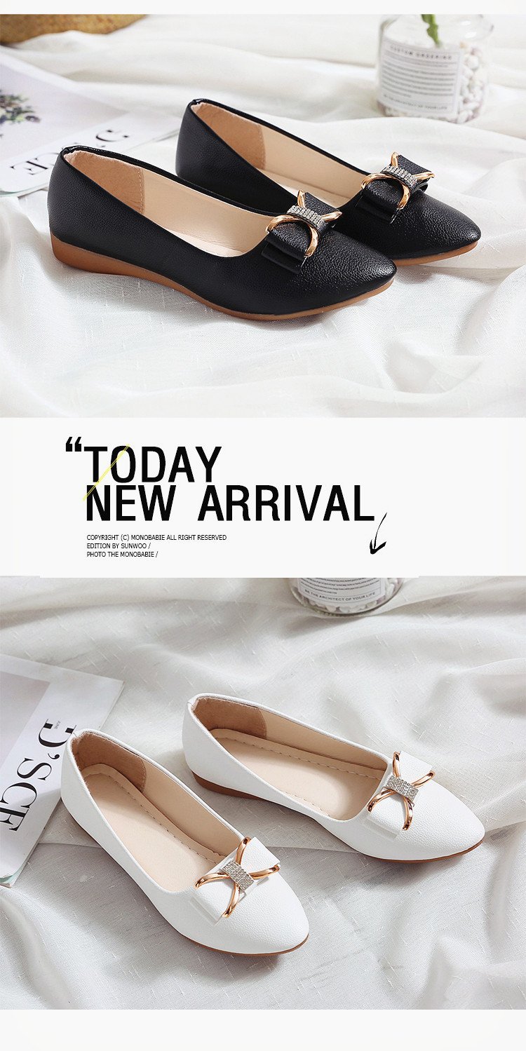 LYS Fashion Women Doll Shoes Office Flat Shoes Daily Loafer Pointed ...