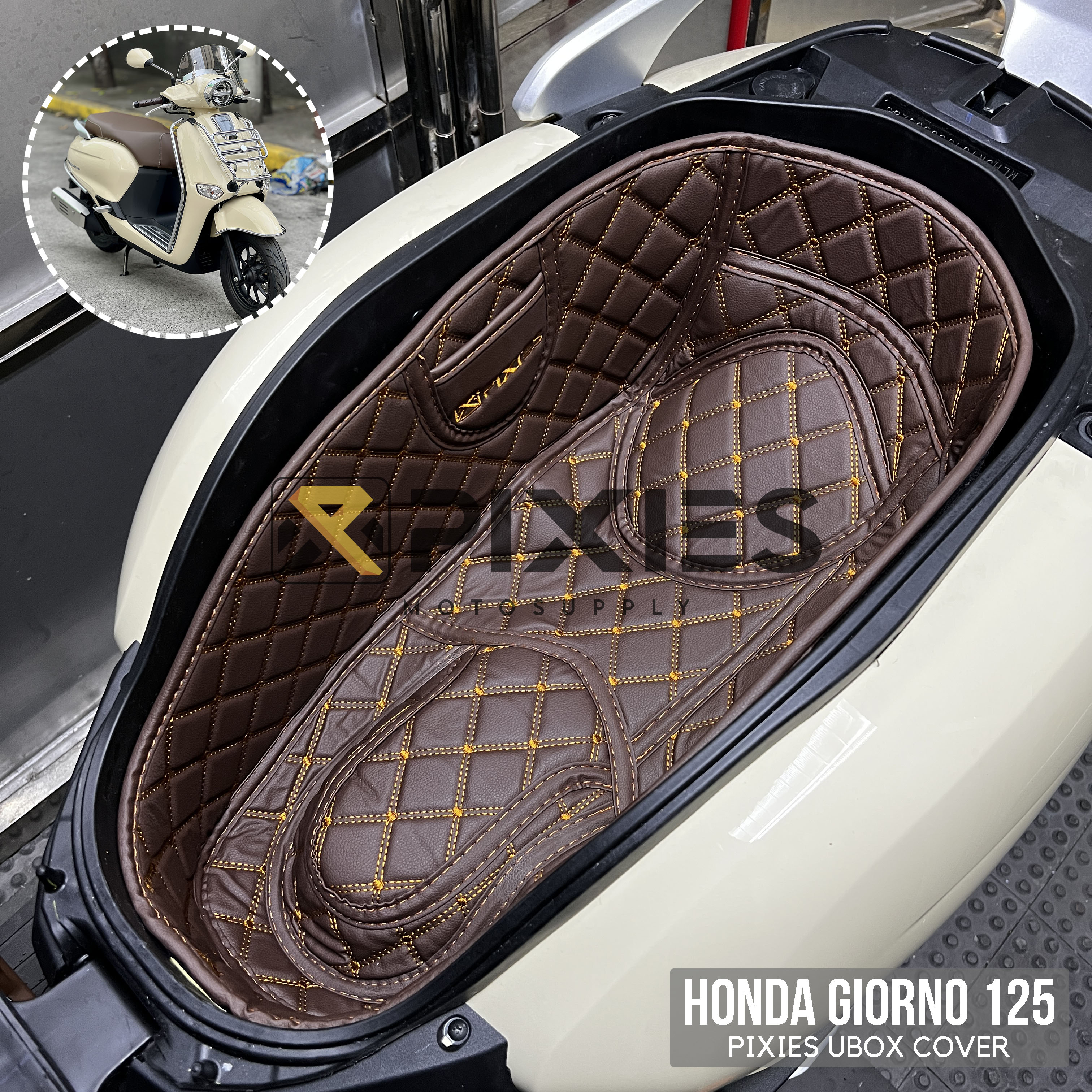 HONDA GIORNO 125 PIXIES UBOX SEAT COMPARTMENT COVER | Shopee Philippines