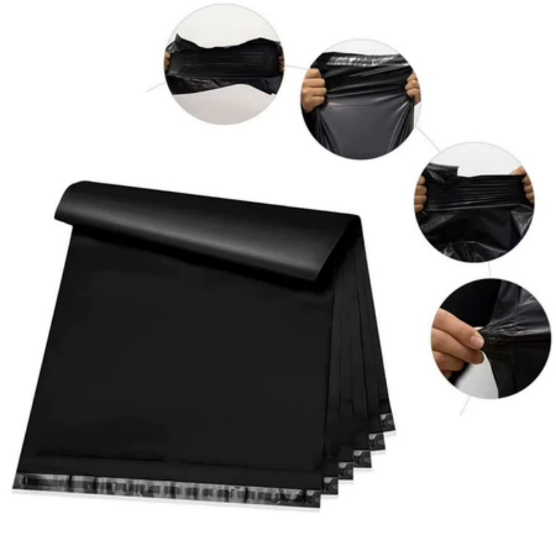 100pcs Black Courier Pouch Plain Pouch Thickened Express Envelope ...