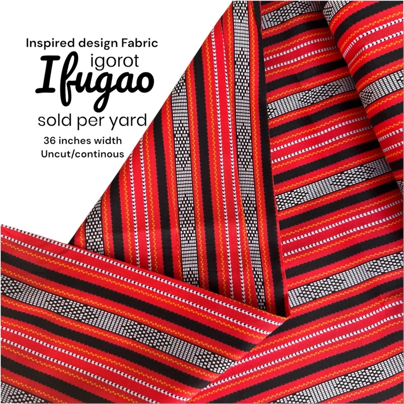 Ifugao | Igorot Print Design Cotton Fabric Textile Tela 36” width by ...