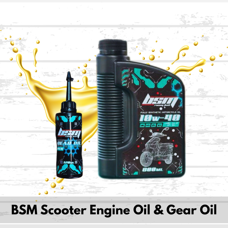 BSM Engine Oil 800ml /1L Gear Oil 120ml 10w-40 Fully Synthetic for All ...