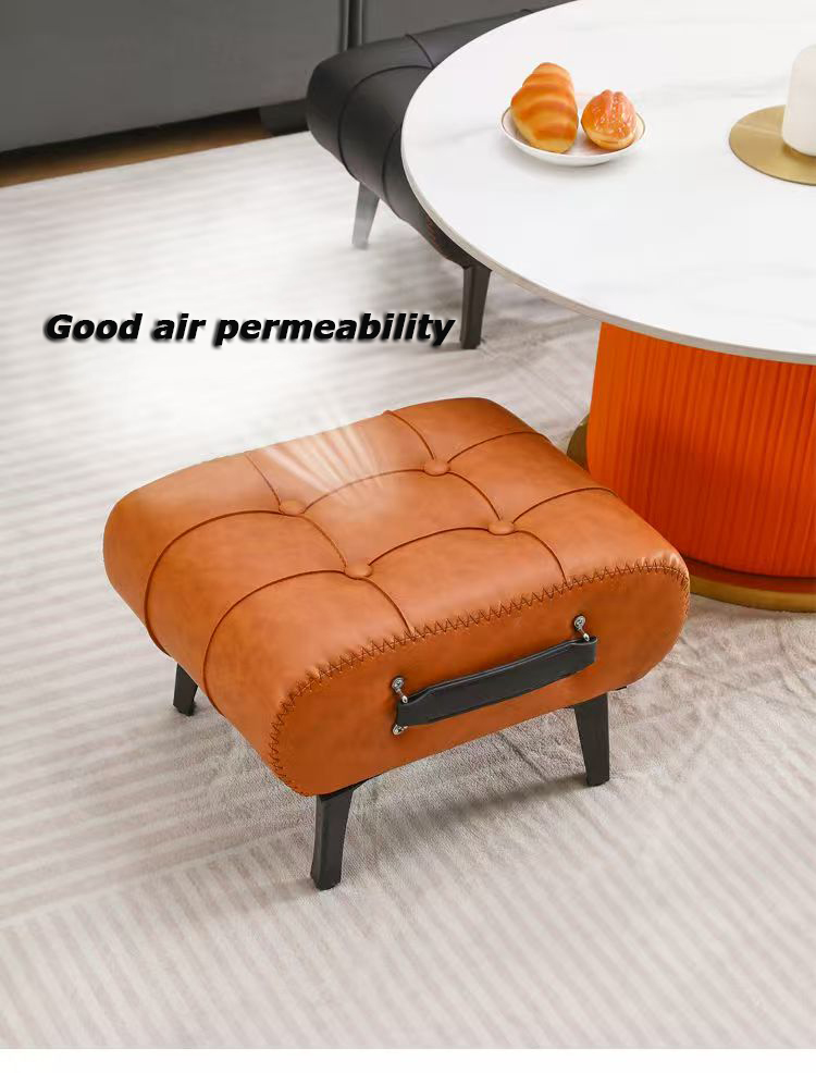 Solid Wood Stool For Home Low Stool Bench Living Room Soft Bag Sofa ...