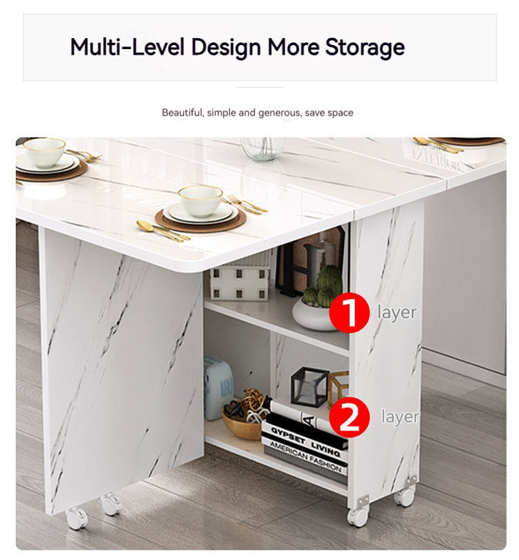 Multifunction Collapsible dining table, portable and retractable simple ...