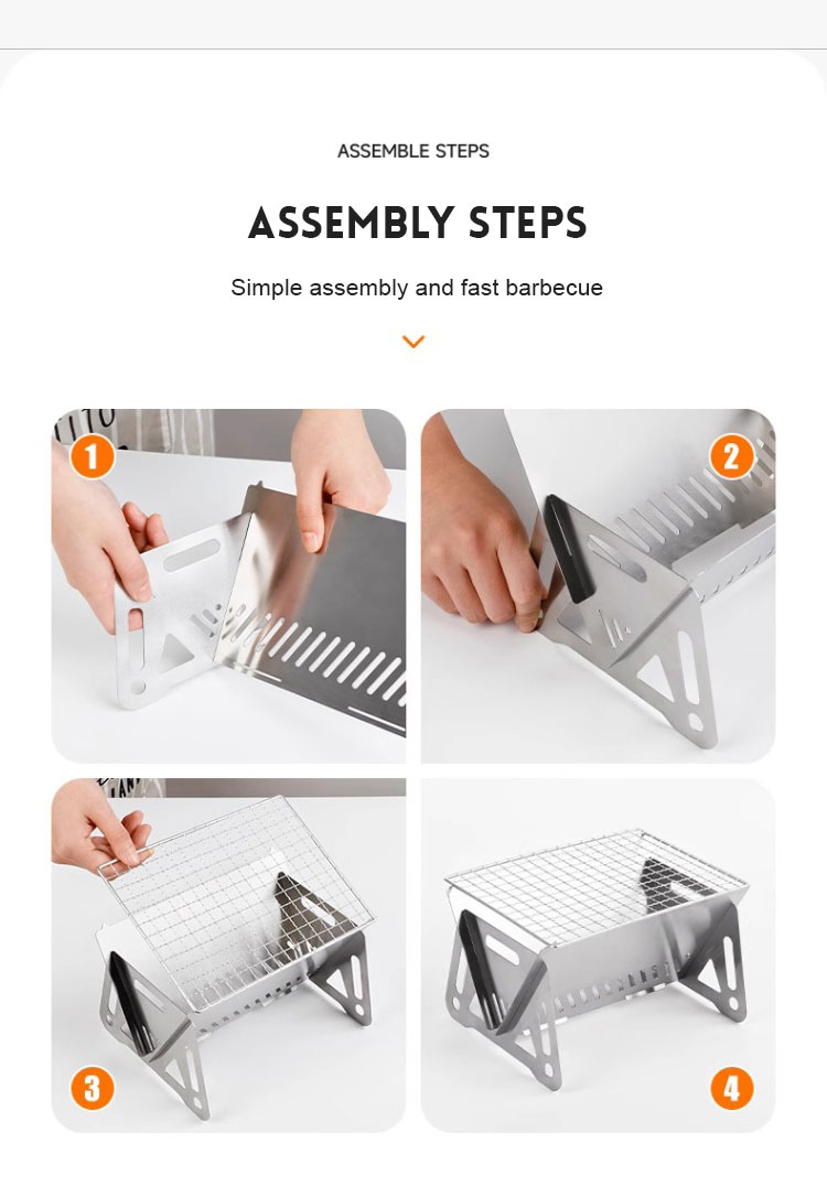 Portable Mini Griller Foldable Barbeque BBQ Outdoor Portable Ihawan ...