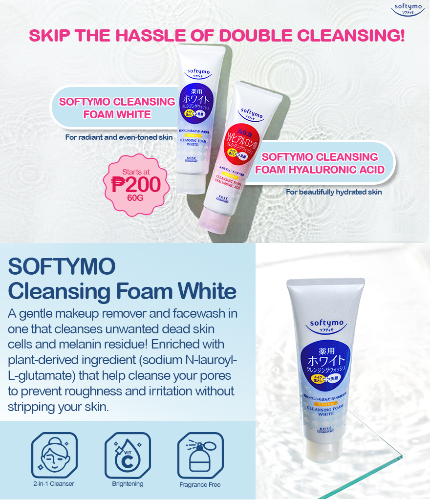 KOSE COSMEPORT Softymo Cleansing Foam White (60g) | Shopee Philippines