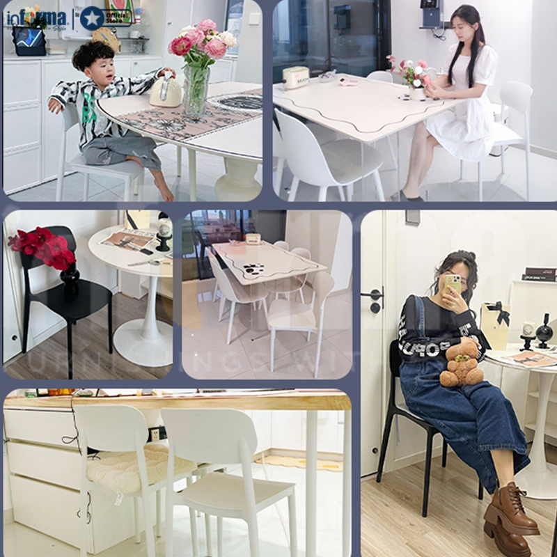 INFORMA 7colors Nordic home Chair Plastic Chair Cafe Chair Dining chair ...