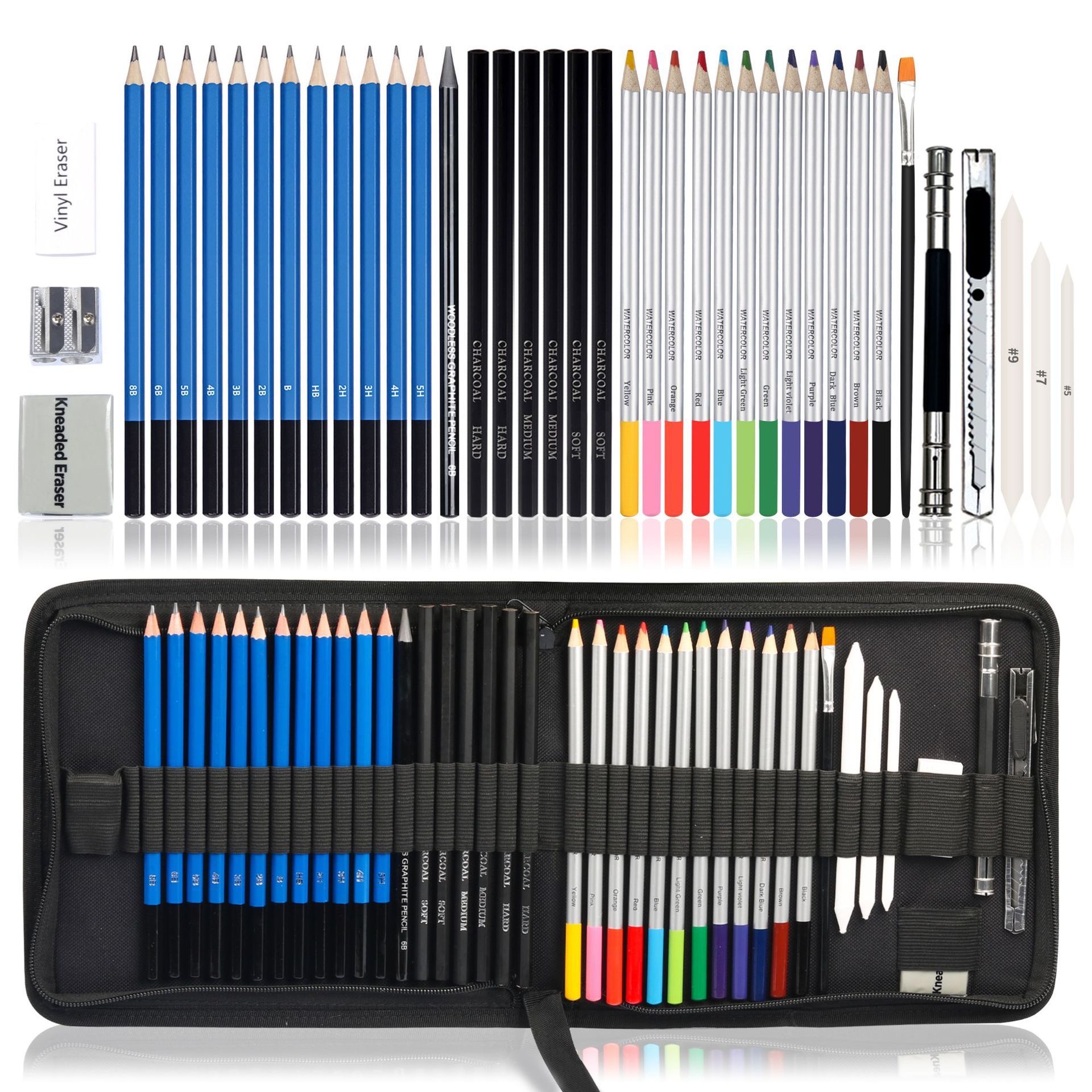【41pcs/set】Sketch Pencil Art Supplies Set Colored Pencil school ...