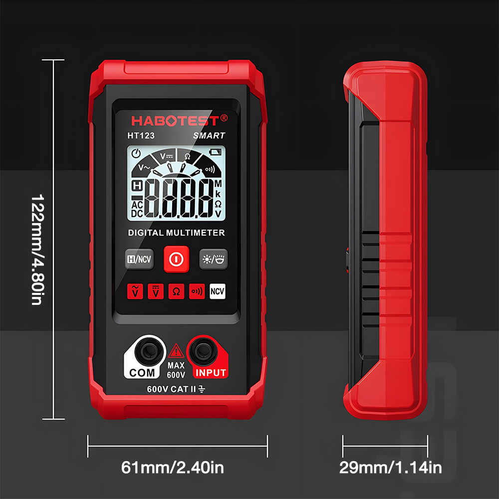 【Tester Multimeter】Ht123 Digital Multimeter 600V AC/DC 4000 Counts High ...