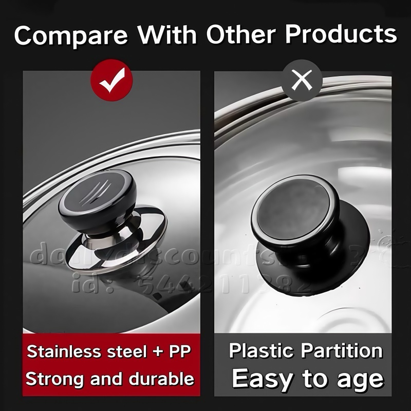 Universal Pot Lid Replacement Grip Pot Lid Handle Grip Cookware Pot Lid ...