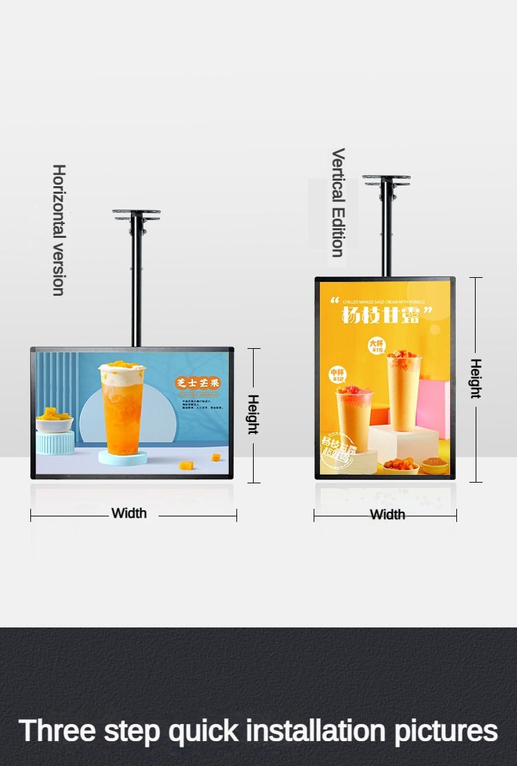 LDE light box menu board hanging Menu board display led coffee shop for ...