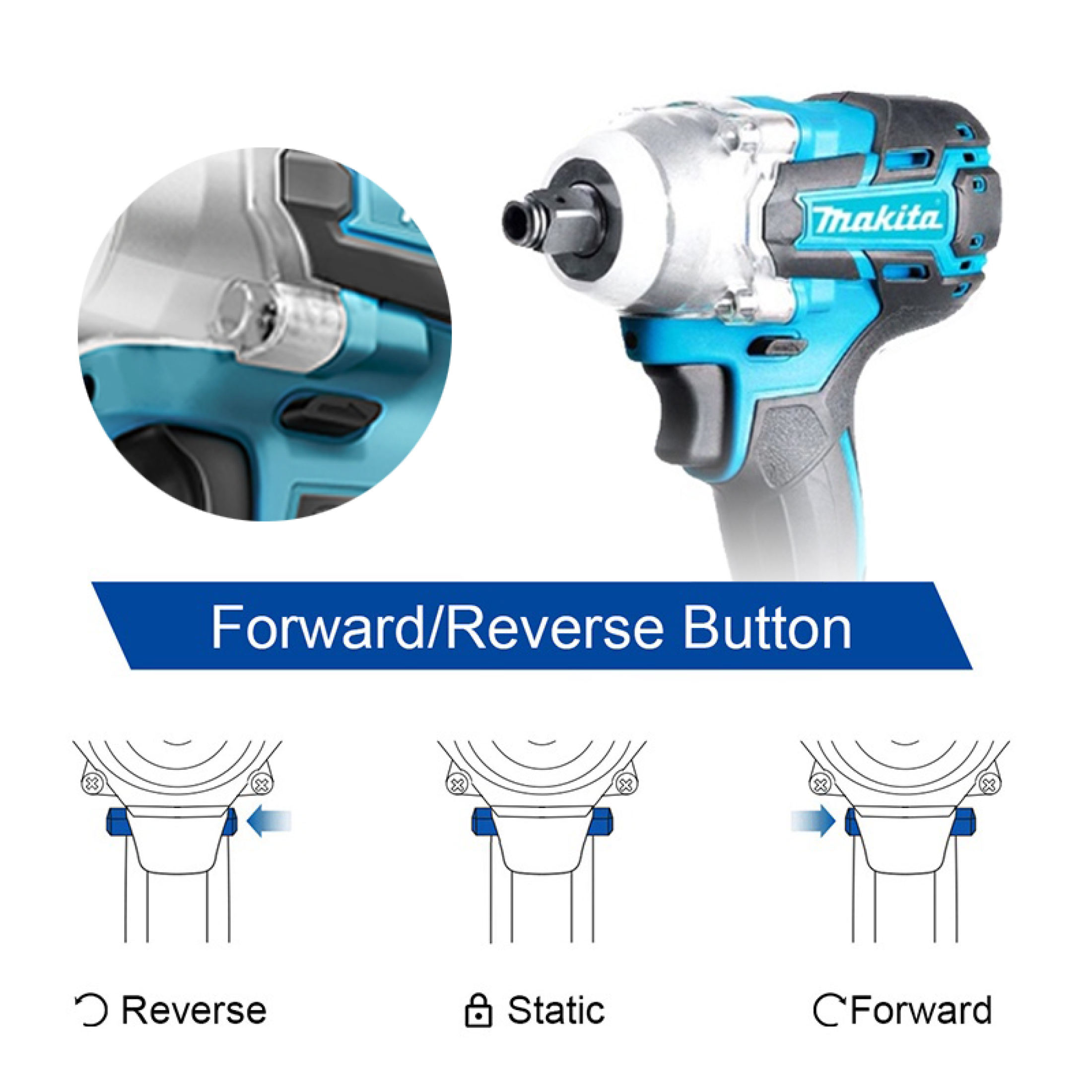 Makita 5.0Ah 199V Wireless Cordless Impact Wrench Brushless Electric ...