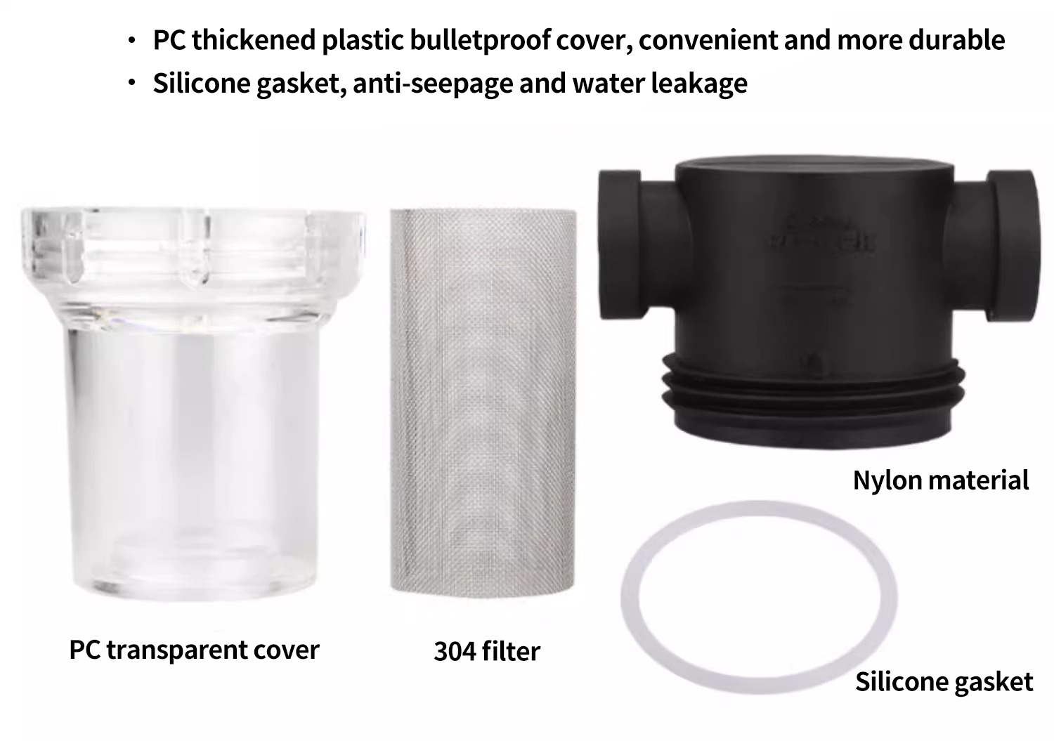 Plastic pipe filter water inlet filter tap water filter screen small ...