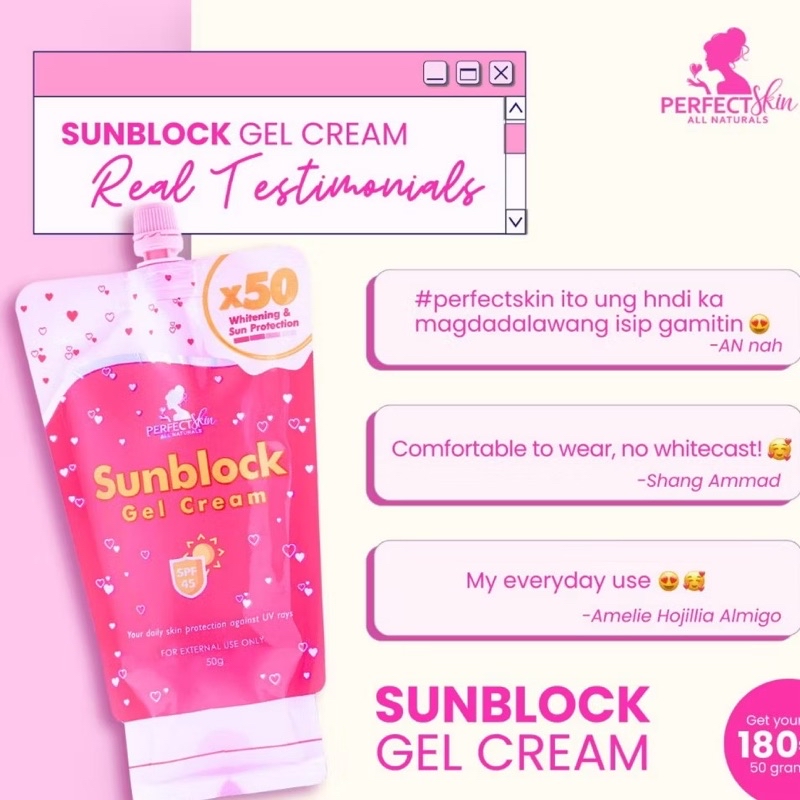 PERFECT SKIN SPF 45+++ Sunblock Cream–Lightweight, Non-Greasy Sunscreen ...