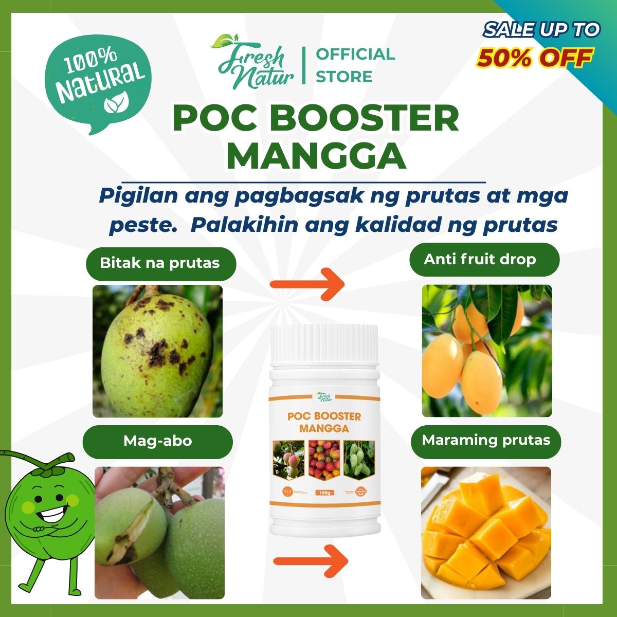 [SALE 50%]POC BOOSTER MANGGA_ Fruiting Fertilizer–Fast Fruit Booster ...