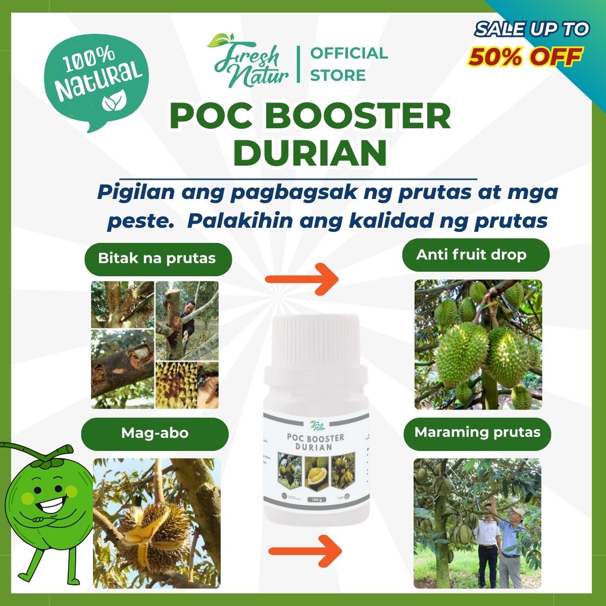 [SALE 50%]POC BOOSTER DURIAN_ Fruiting Fertilizer–Fast Fruit Booster ...