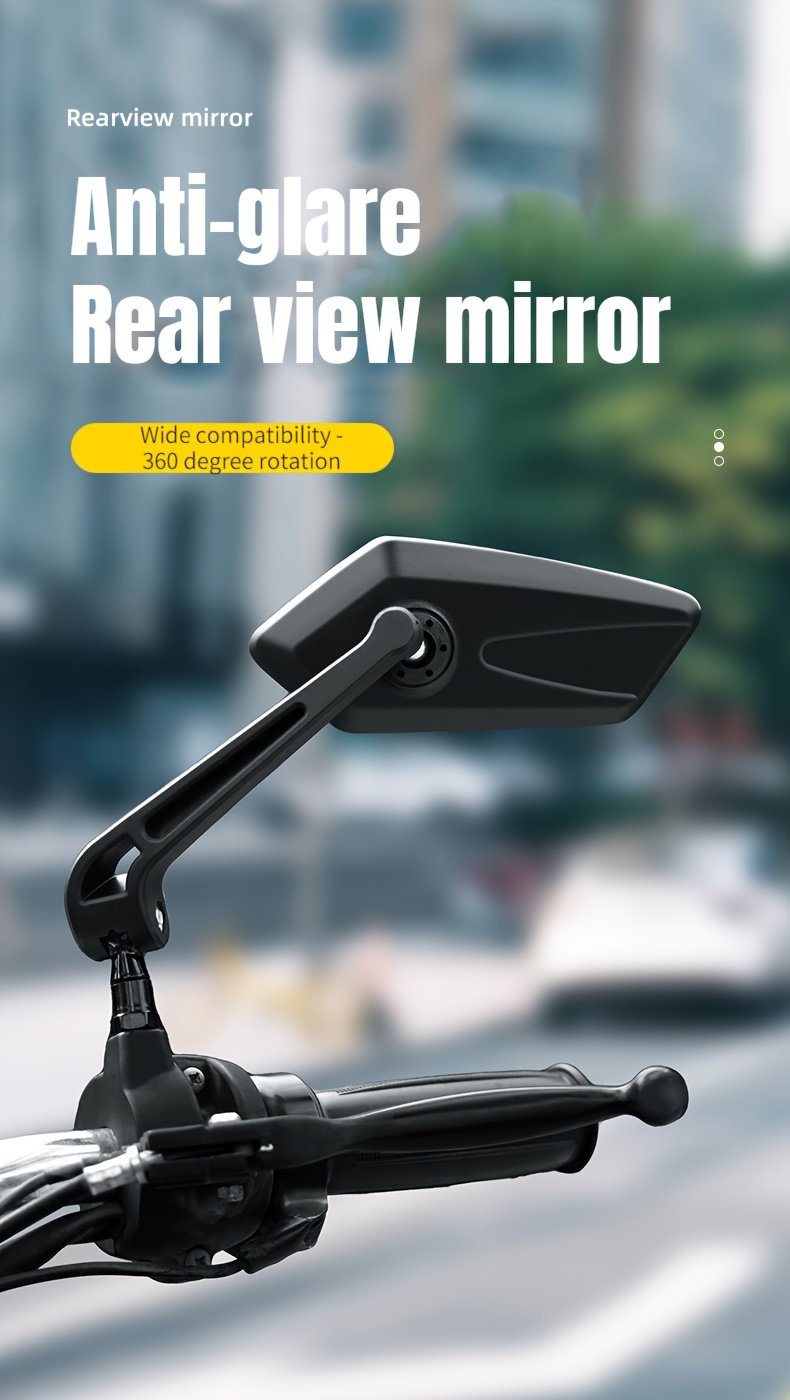 2pc Motorcycle Side Mirror Anti-glare HD motor mirrow view wide ...