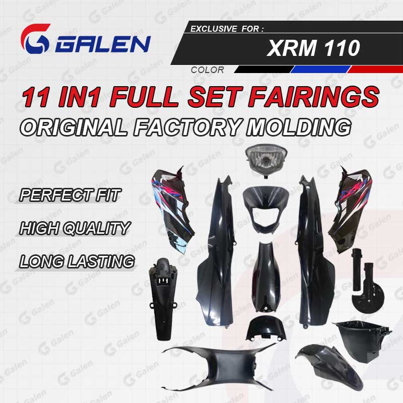 HONDA XRM 110 FAIRINGS 11IN1 ALL COLORS COMPLETE SET | Shopee Philippines