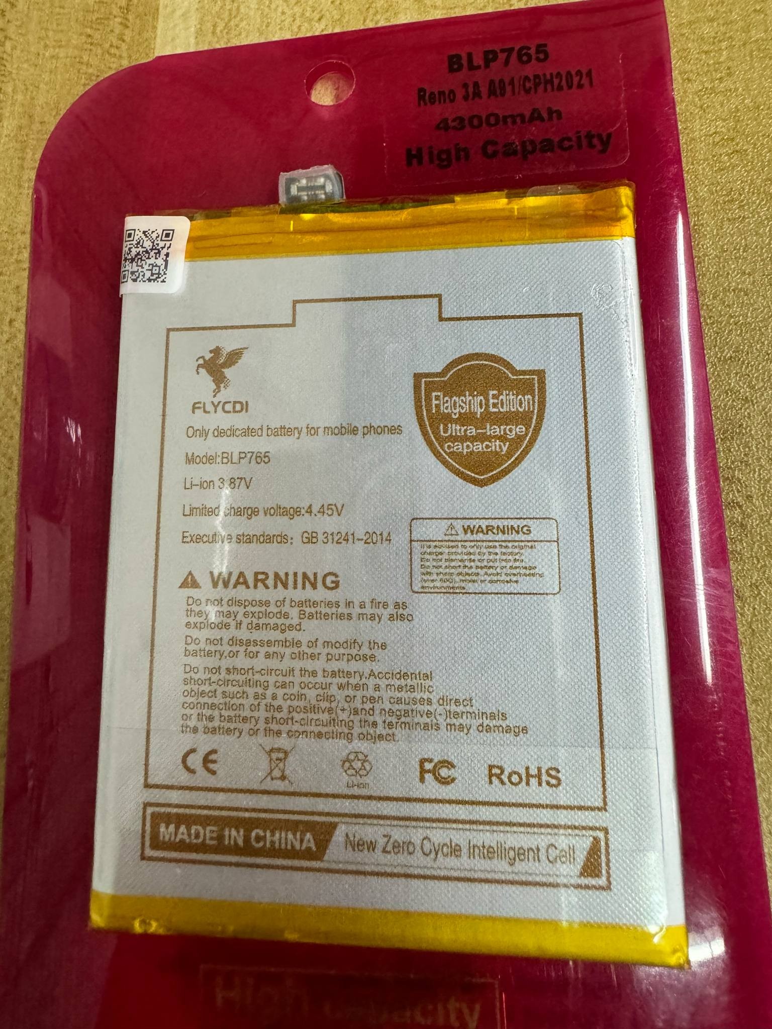 Flycdi BLP765 REPLACEMENT for OPPO reno 3 (none pro) A91 F15 reno 3A ...