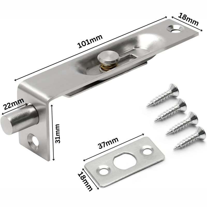 Flush Bolt Lock Latch Security Door Guard Lever Stainless Steel Premier ...