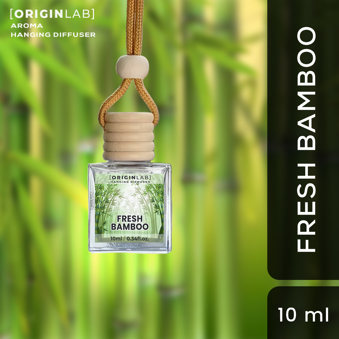 ORIGINLAB Fresh Bamboo Hanging Diffuser - Car Freshener - Air Diffuser ...