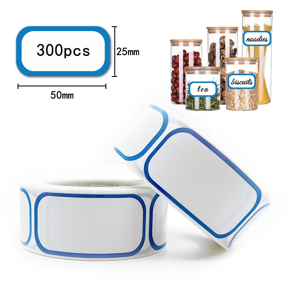 300pcs/roll handwriting Sticker Book Label Items Marked Label Blank ...