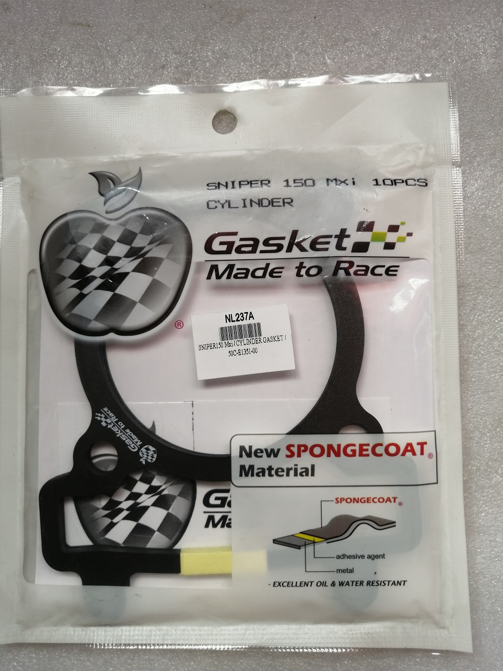 Apple Cylinder base Gasket for Yamaha Sniper 150Mxi (NL 237A)- SOLD AS ...