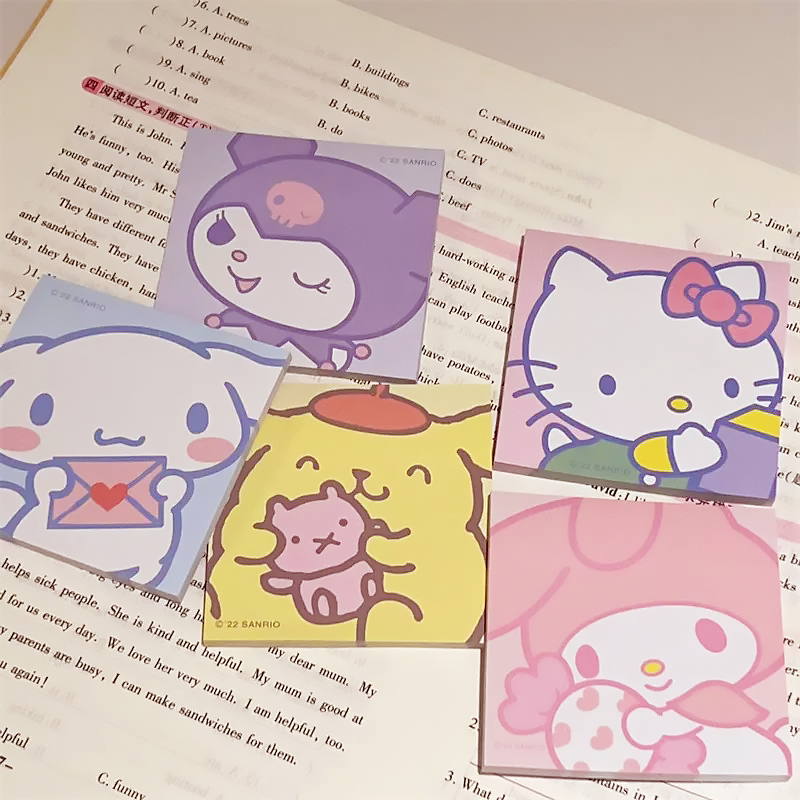 50pcs Sanrio Cartoon Post-it Note Sticker ins Hot Selling New Thick ...