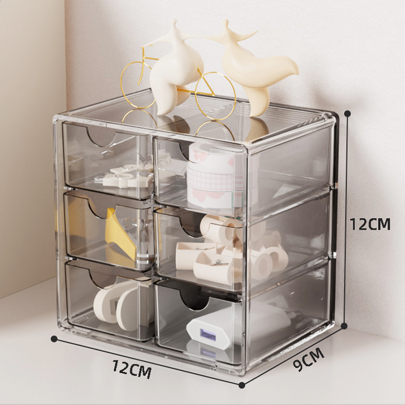 Makeup Organizer 4 Tier Layer Transparent Cosmetic Jewelry Transparent ...