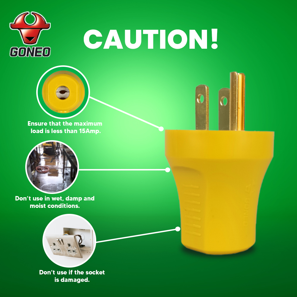 GONEO 3Pin Unbreakable Heavy Duty Ground Plug 15A M15S1 | Shopee ...