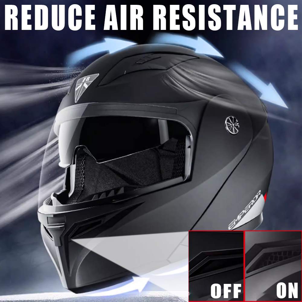 AENXRD Motorcycle Helmet - Full Face & Open Face Dual Mode (Modular ...